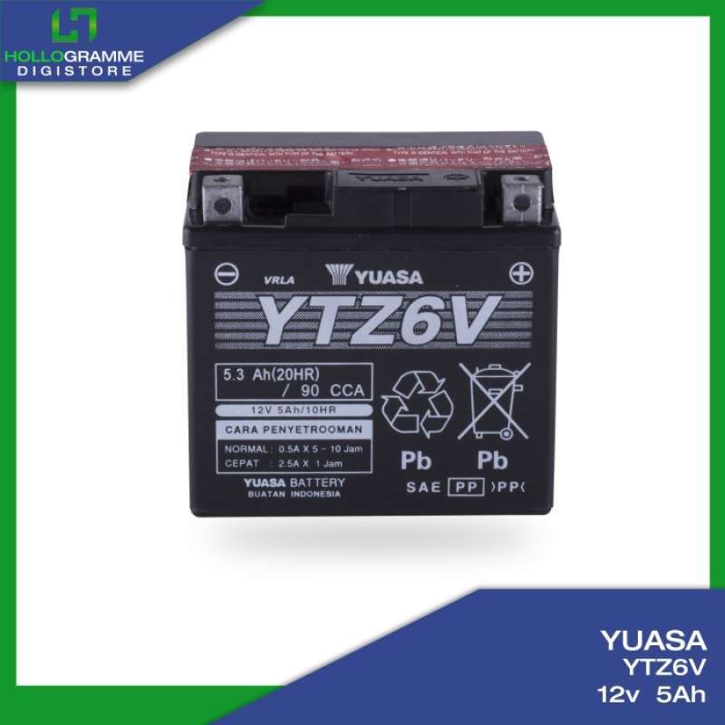 Promo Yuasa Ytz6V / Ytz-6V 5Ah / Aki Motor Honda Vario 125, 150, Cb 150 R Diskon 17% di Seller ...