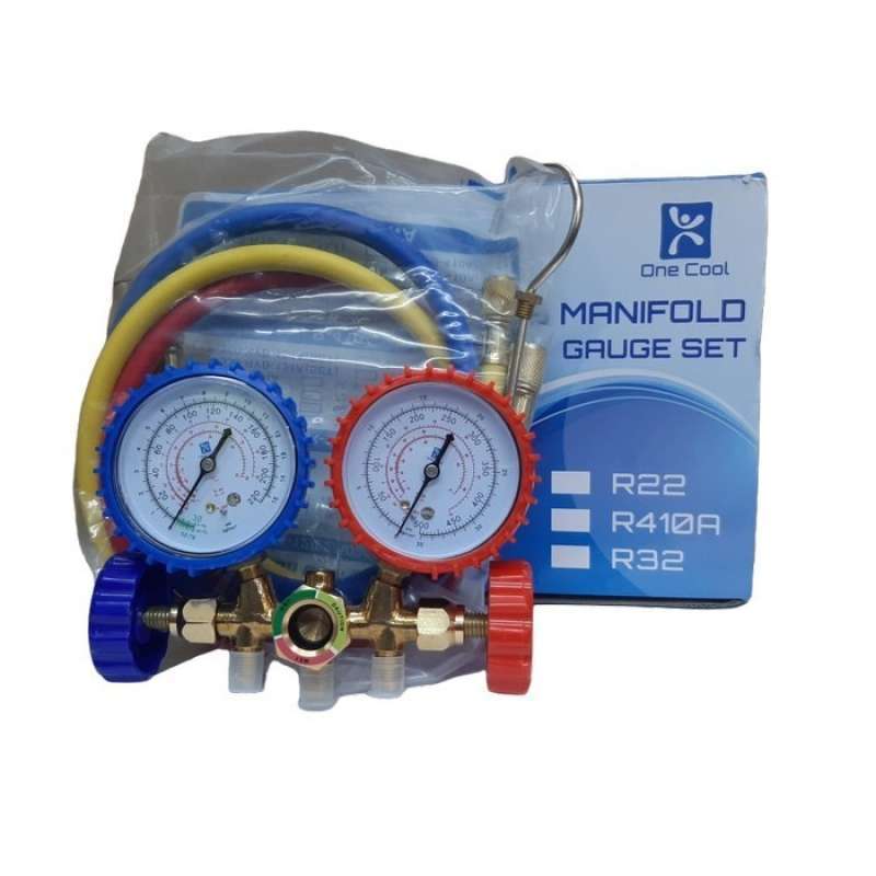 Promo double brass manifold pengsian freon merek onecoll Diskon 29% di ...