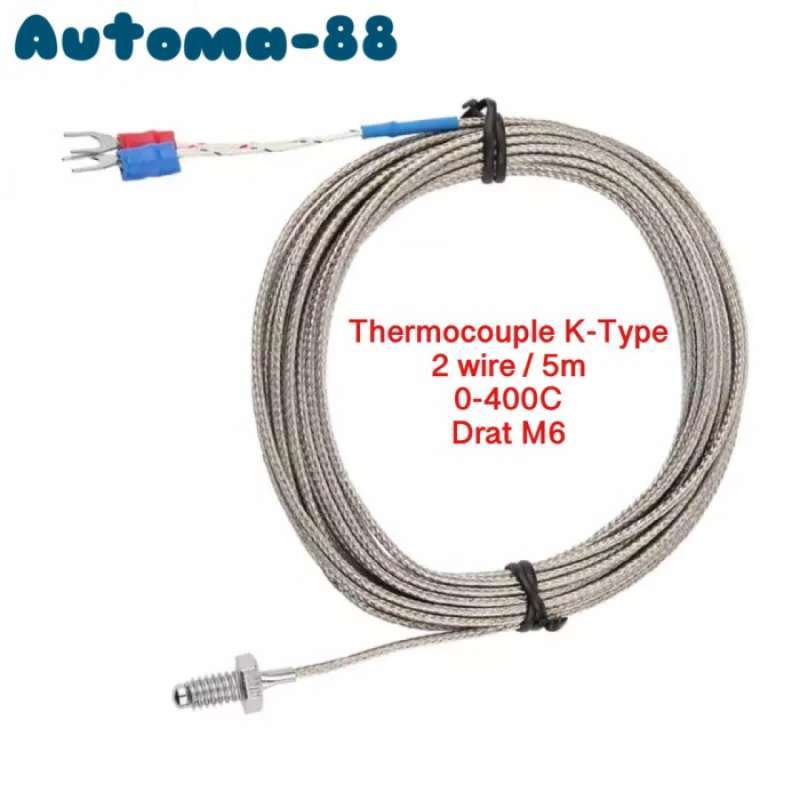 Promo Thermocouple Termokopel Type-k Drat M6 0-400c Temperature Sensor Suhu Diskon 50% Di Seller ...
