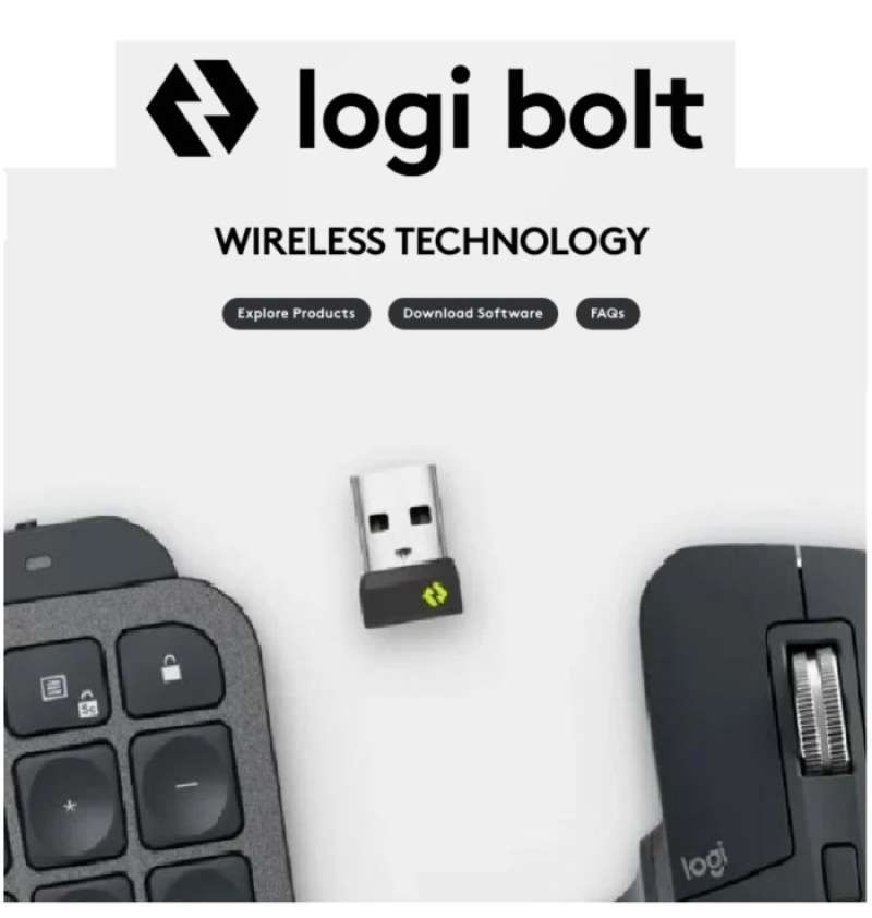 Promo Logi Bolt USB Receiver Dongle USB Receiver LOGITECH Wireless Conection Diskon 23 Di