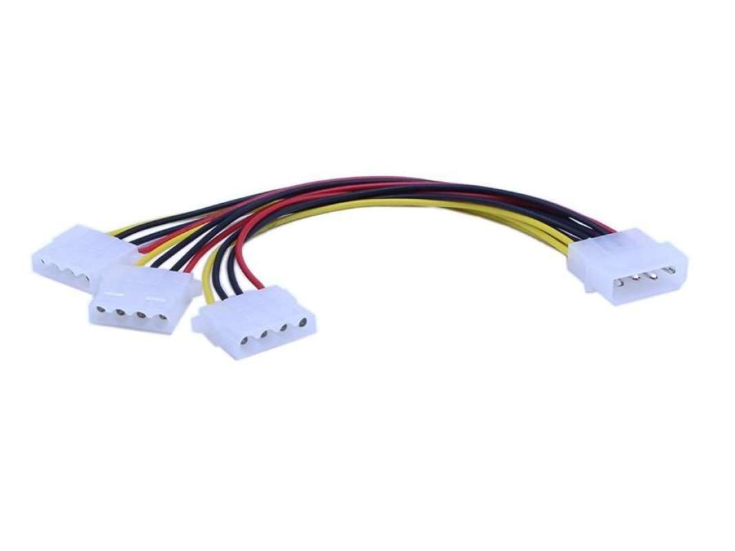 Jual Kabel Splitter Molex 4pin Male To Triple 3 Molex 4pin Female ...