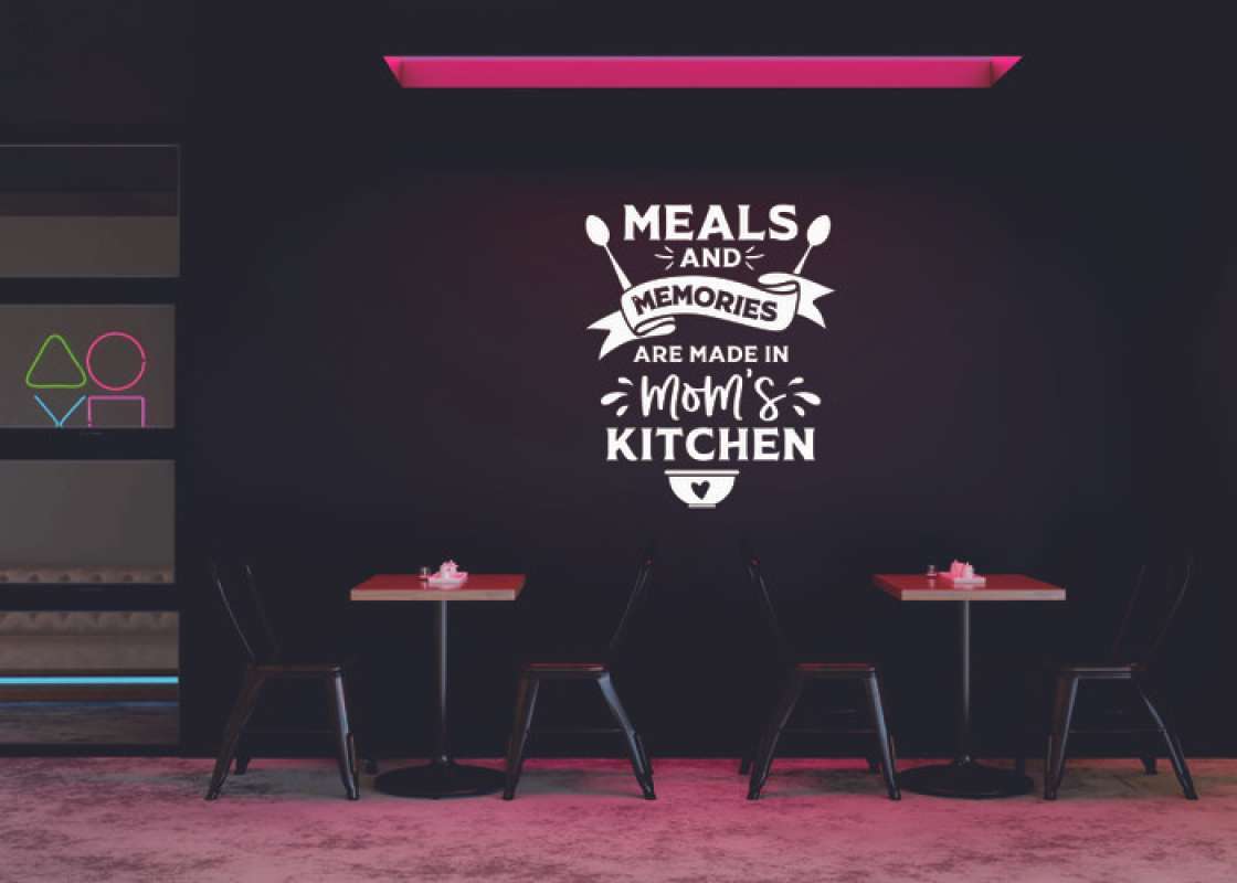 Promo Sticker Dinding Kaca Pintu Dapur Ruang Makan Quotes Meals And ...