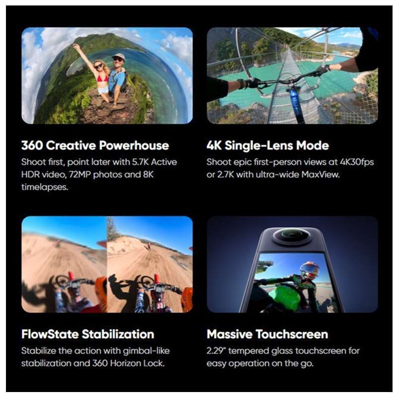 Promo Insta360 One X3 Motorcycle Kit Bundle Action Camera Insta 360 One ...