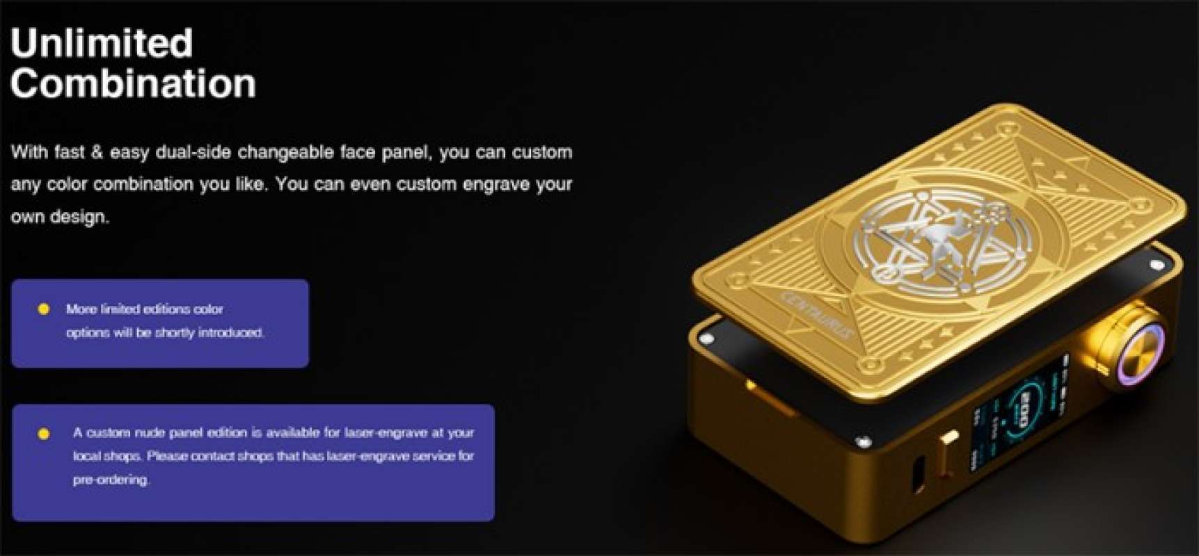 Jual Centaurus M200 200W MOD ONLY 100% Authentic by Lost Vape ...