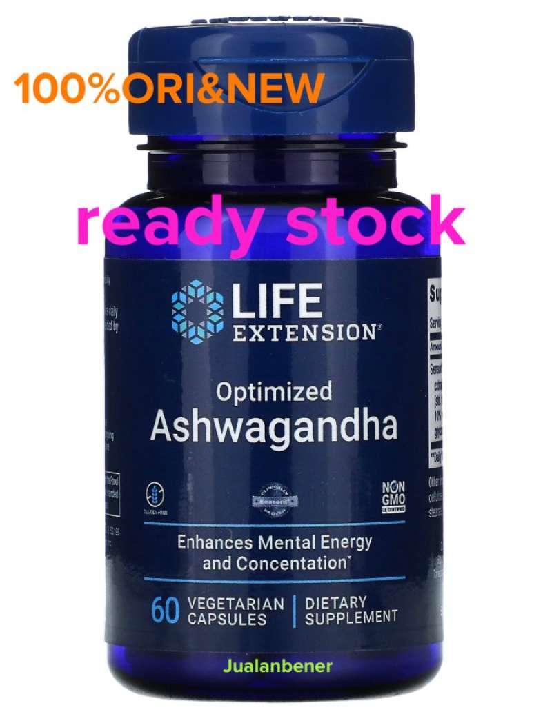 Promo Life Extension Optimized Ashwagandha 60 veg capsules Diskon 23% ...