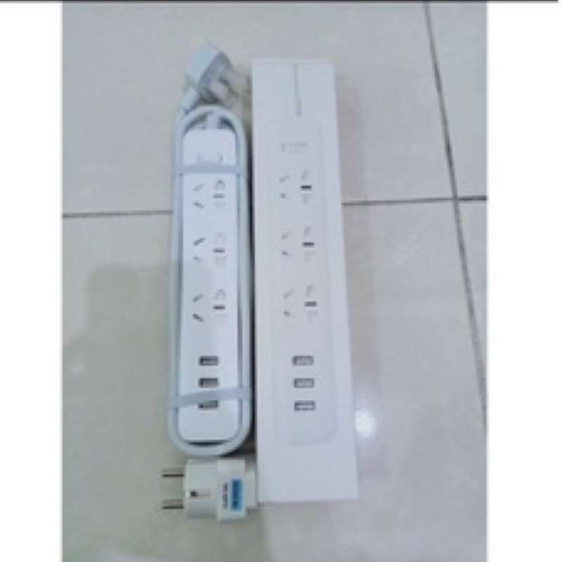 Promo XIAOMI TERMINAL KABEL 3 PLUG DENGAN 3 USB PORT 2A COLOKAN LISTRIK ...
