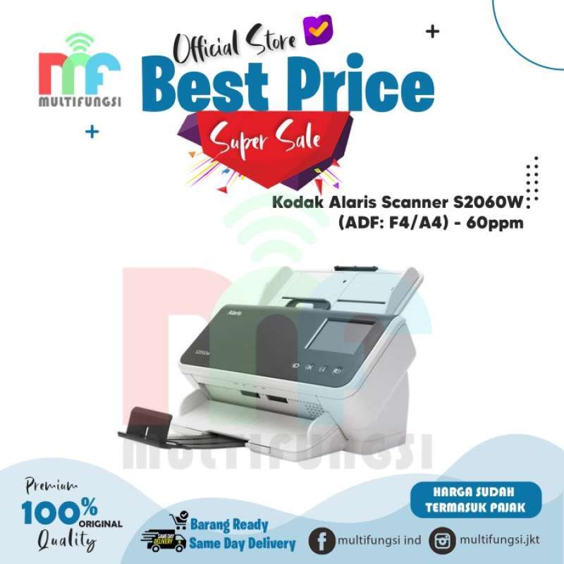 Promo Kodak Alaris Scanner S2060W (Adf: F4/A4) - 60Ppm Diskon 23% di ...