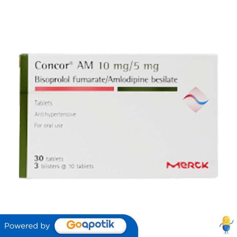 Jual CONCOR AM 10 MG/5 MG BOX 30 TABLET di Seller Apotek Mataram Segar ...