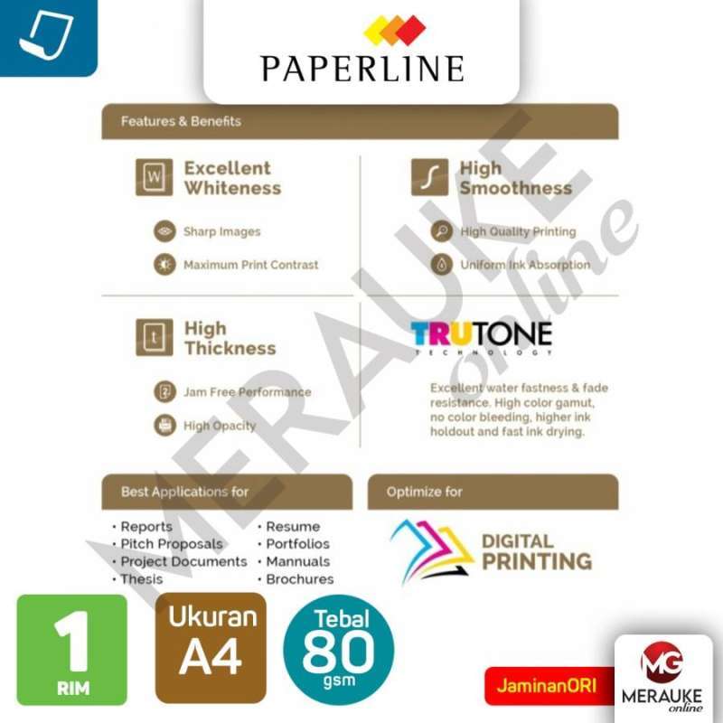 Jual Kertas Hvs Paperline Signature A4 80 Gsm Di Seller Merauke Online ...
