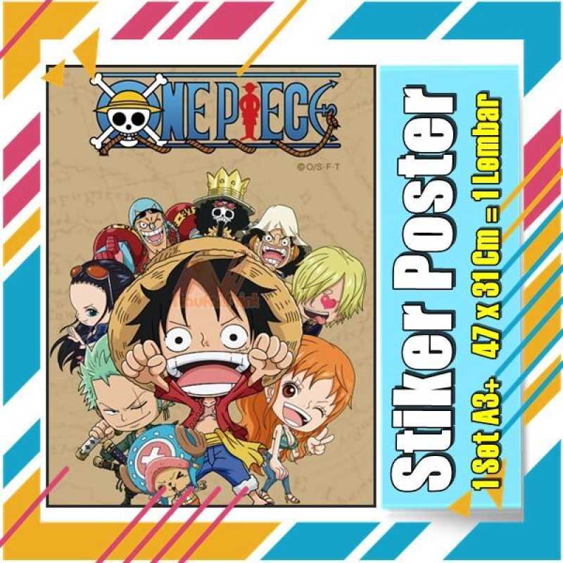 Jual Stiker Label One Piece 3 Luppy zoro Brock sanji coper nami robin ...