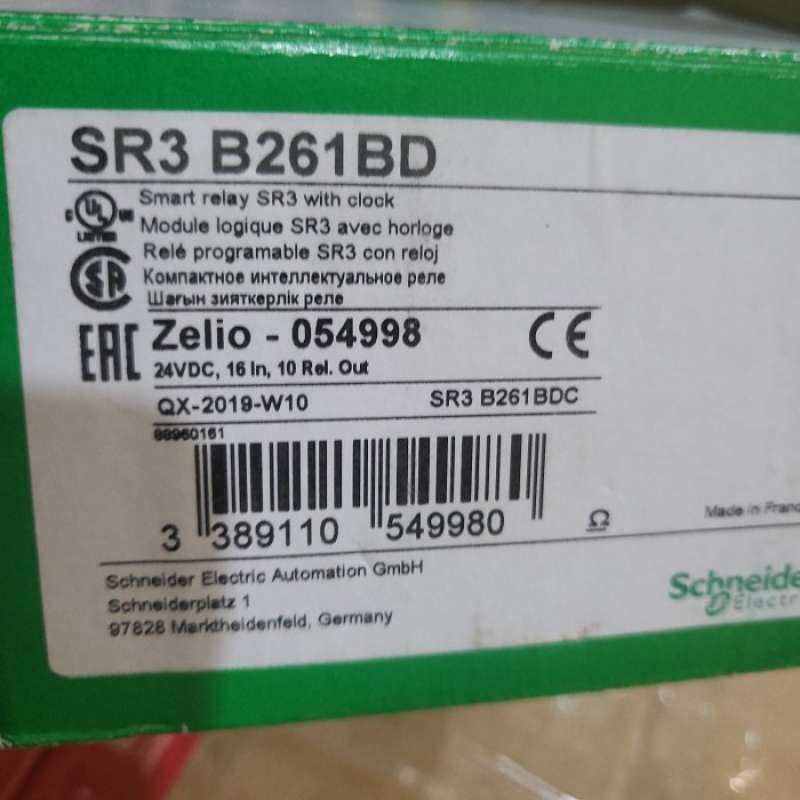 Jual PLC ZELIO LOGIG SMART RELAY SR3B261BD SCHNEIDER di Seller ...