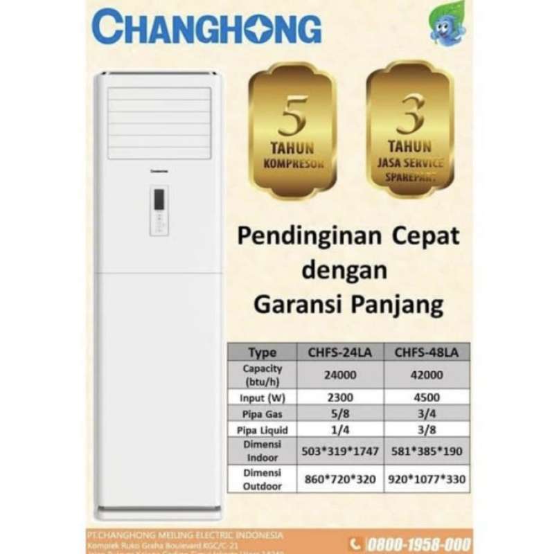 Promo Changhong AC Floor Standing 5 pk CHFS-48LA / CHFS48LA Garansi Resmi Diskon 23% di Seller ...