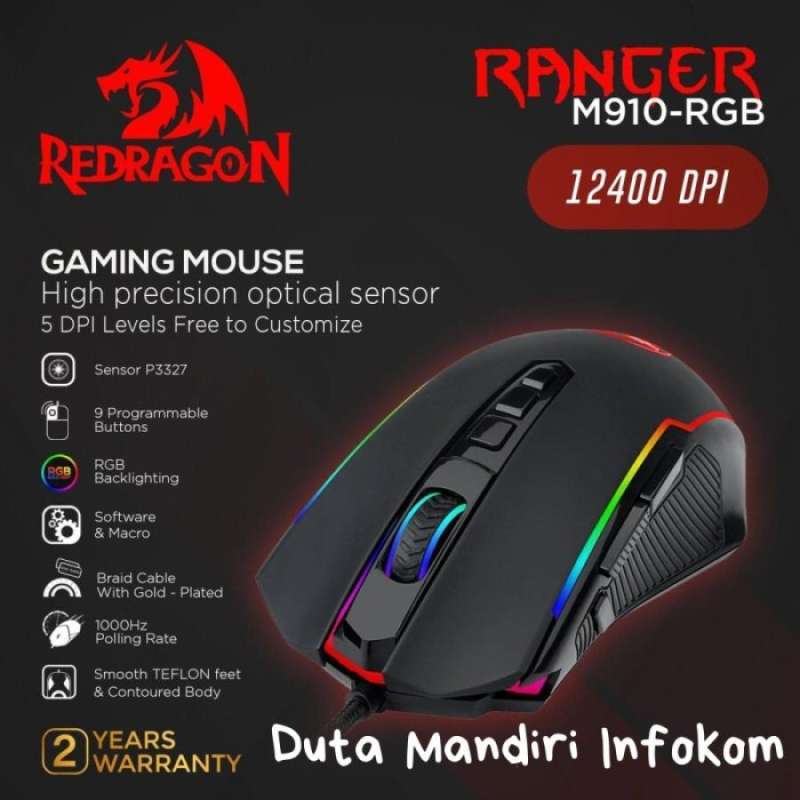 Promo Redragon Ranger M910 RGB - High Speed Sensor Gaming Mouse Diskon ...