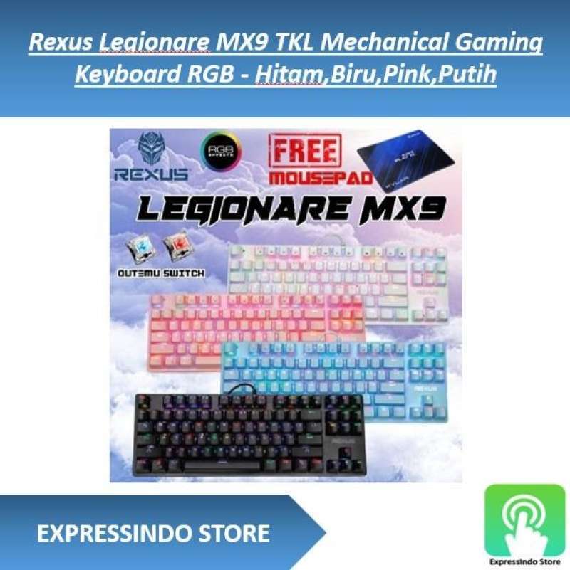 Promo Rexus Legionare MX9 TKL Mechanical Gaming Keyboard RGB Diskon 23% ...