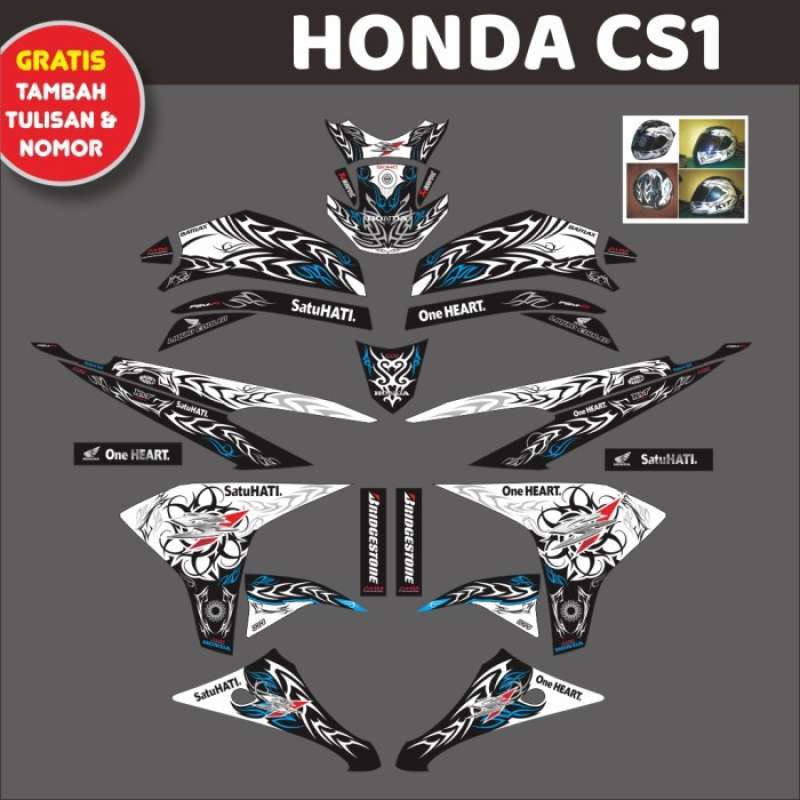 Promo Sticker Striping Custom Kustom Decal Honda Cs1 Stiker Motor Full ...