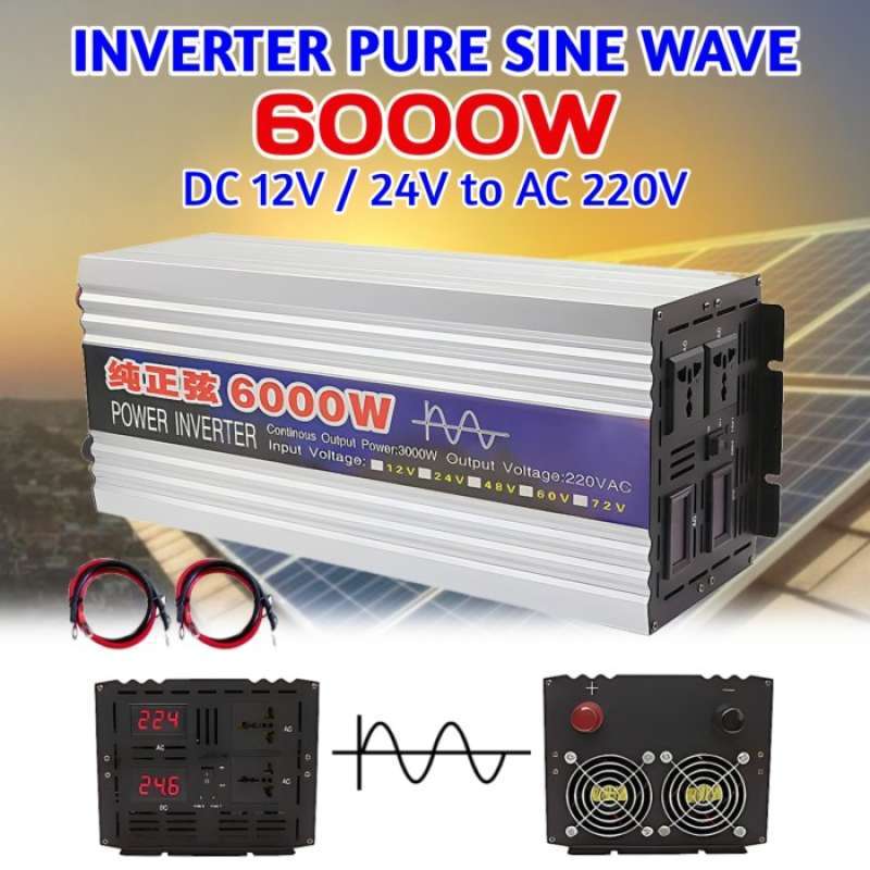 Promo Inverter Dc To Ac 6000 Watt Pure Sine Wave Dc 12V Ke Ac 220V Diskon 15% di Seller CV ...