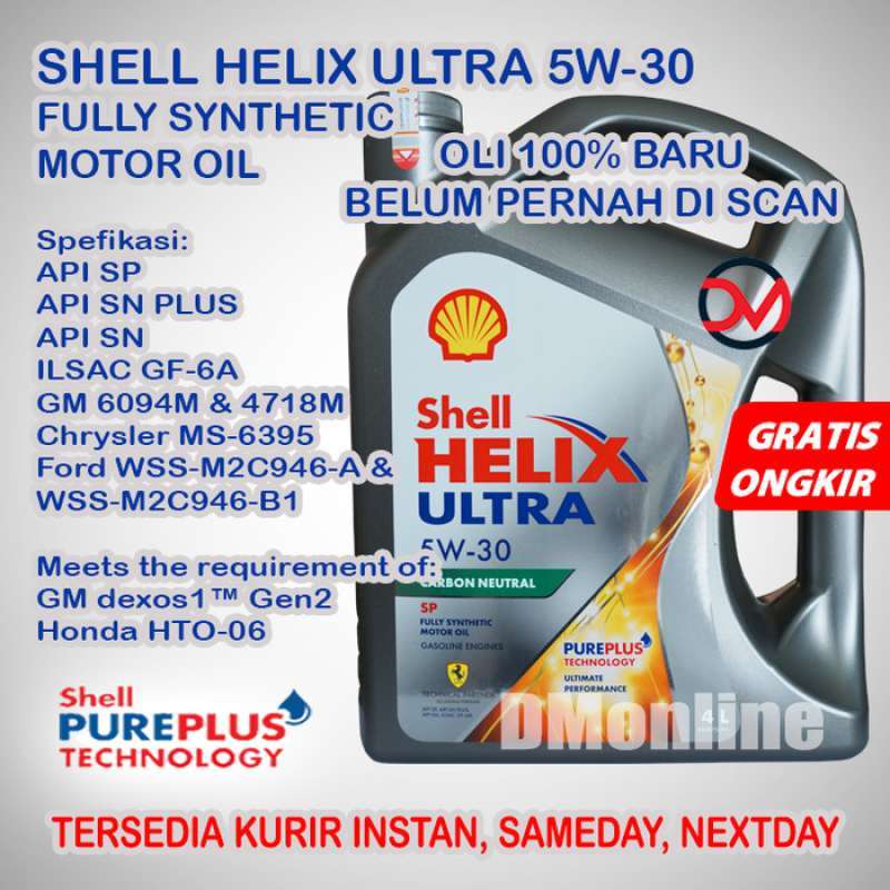 Promo Shell Helix Ultra 5W-30 1L / Dexos1 / Oli Mobil Full Synthetic ...