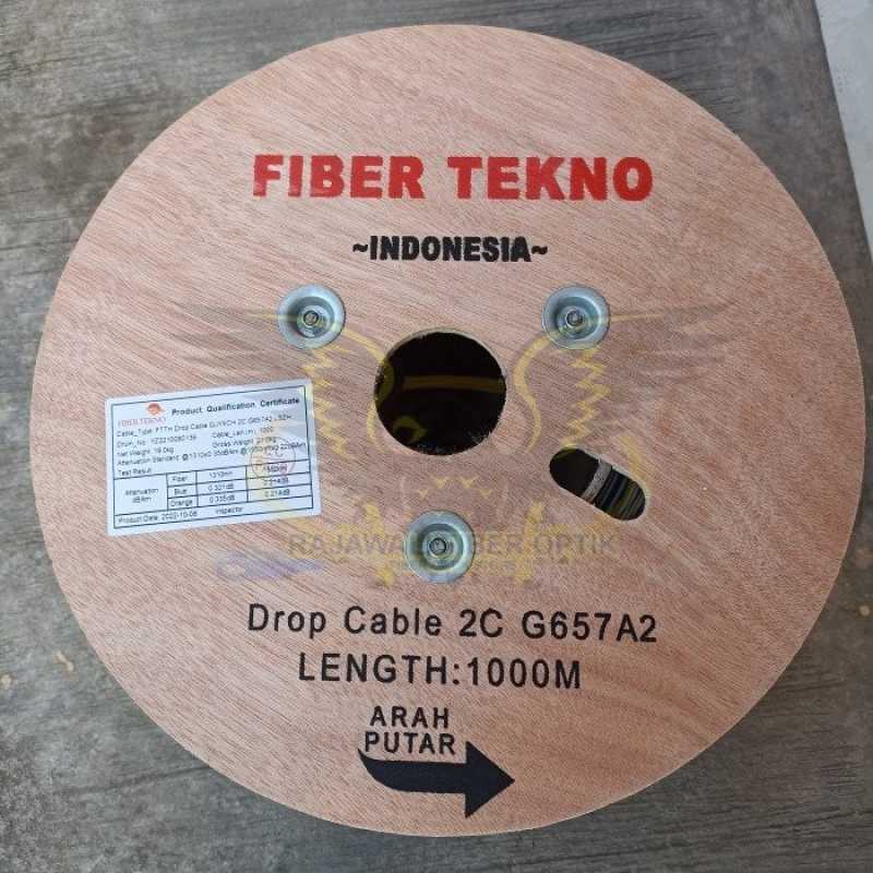 Promo Kabel Dropcore Fiber Optik 2 Core 3 Seling Panjang 1km Fiber