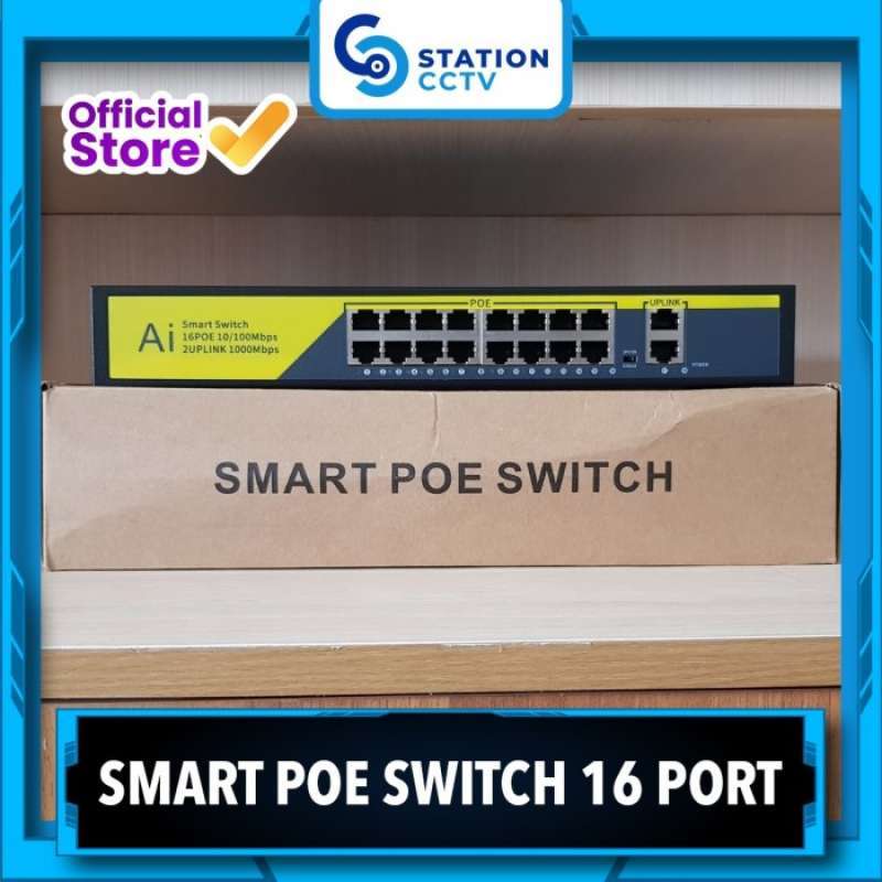 Promo Smart POE Switch Gigabit 18 Port 16 POE + 2G Diskon 23% di Seller ...