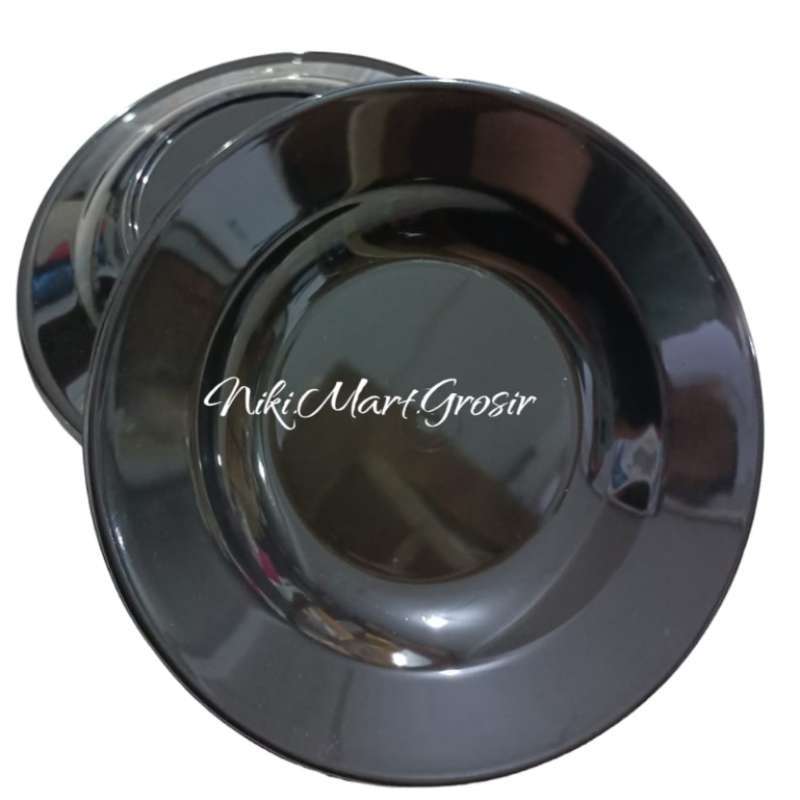 Promo (P 08) Piring Makan Hitam DW / Piring Makan Hitam Serbaguna Tebal ...