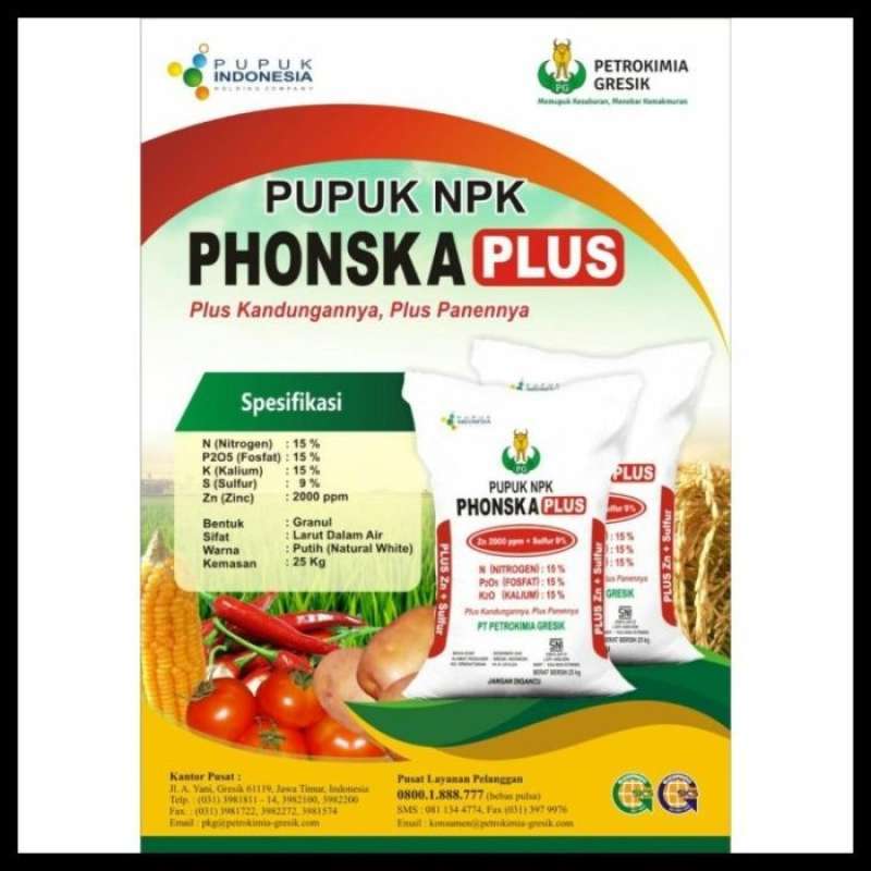 Promo 1 Karung Pupuk Npk Phonska Plus 15-15-15 Kemasan 25 Kg Best ...