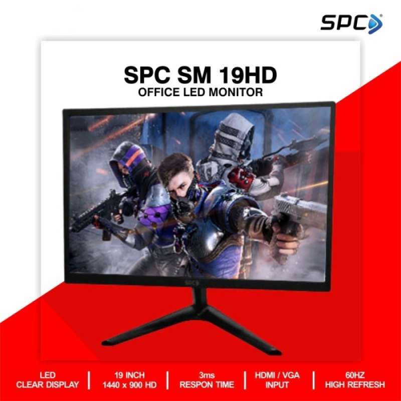 Promo Led Monitor Komputer Gaming Spc 19 Inch Garansi Resmi 1 Tahun ...