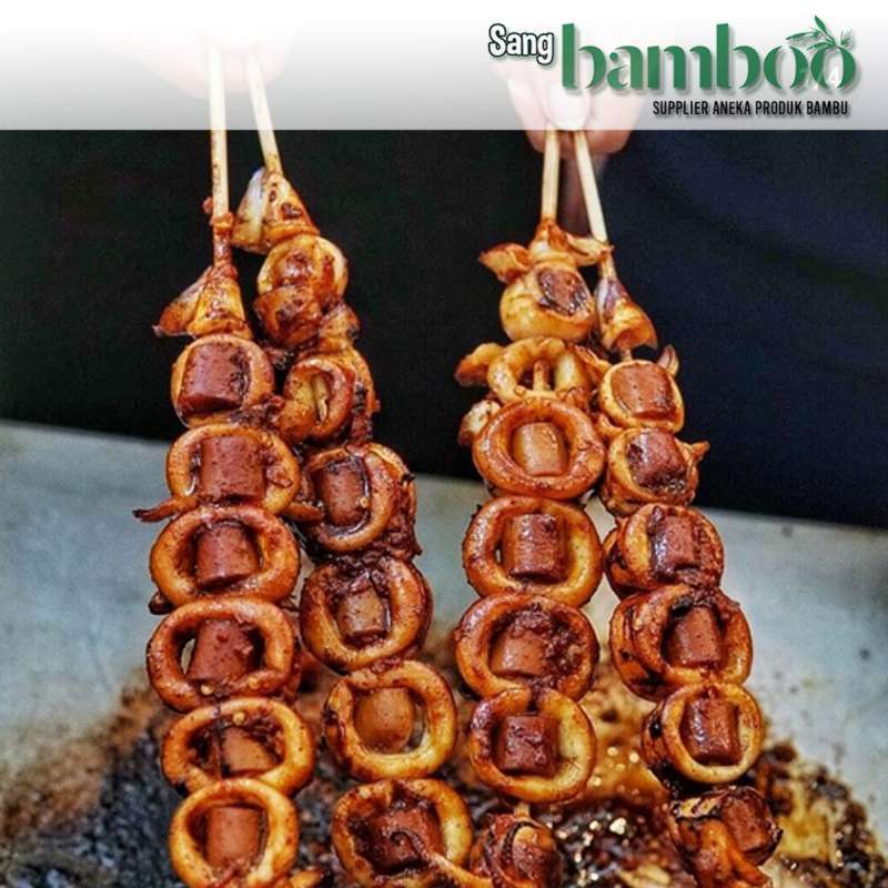 Promo Sangbamboo tusuk cumi/gurita bakar tusuk sate panjang tusuk odeng ...