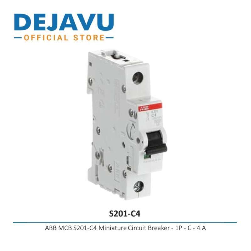 Jual ABB MCB S201-C4 Miniature Circuit Breaker - 1P - C - 4 A di Seller Dejavu Official Store ...