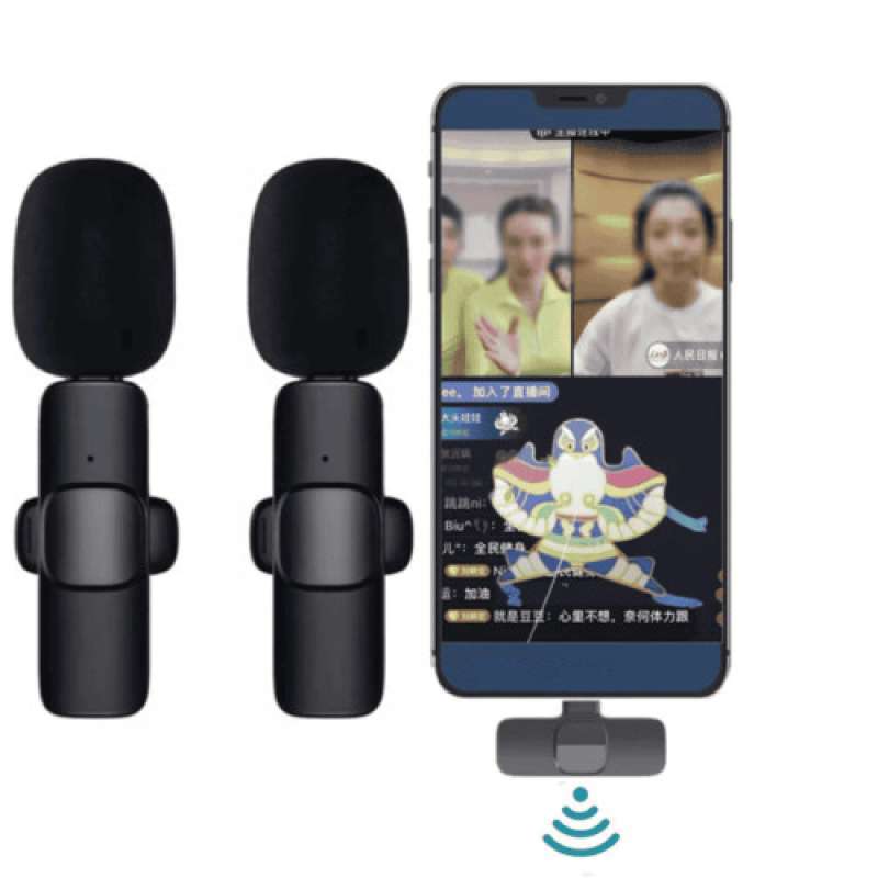Promo Mic Wireless Hp Vlog Youtuber Portable Mic for Iphone and Android ...