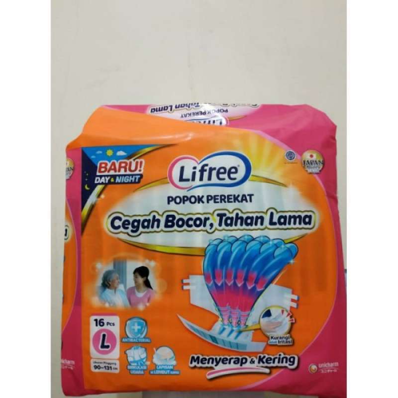 Jual Lifree Popok Perekat L16 L 16 / Diaper Tape Adult / Pampers Orang ...