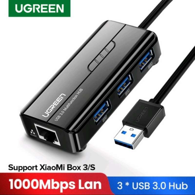 Promo Ugreen Usb Lan Ethernet With Usb 3.0 - Ugreen Lan Card Usb Hub 3 ...