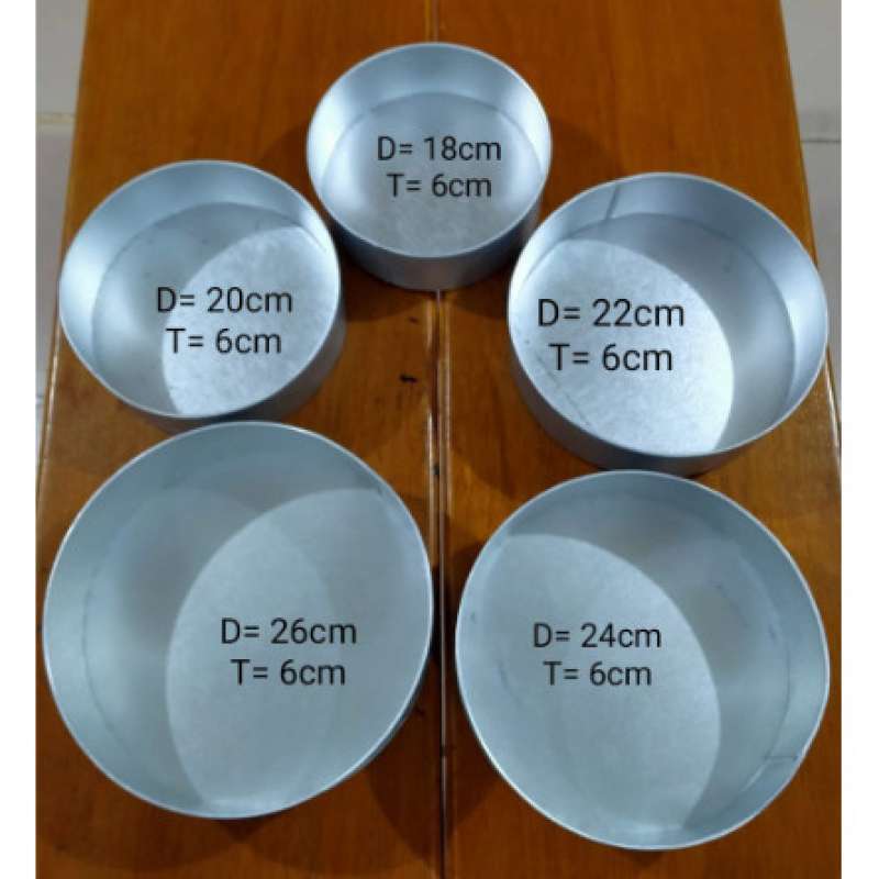 Promo 1 Set Loyang Bolu Bentuk Bulat / isi 5 ( 5 ukuran berbeda ...