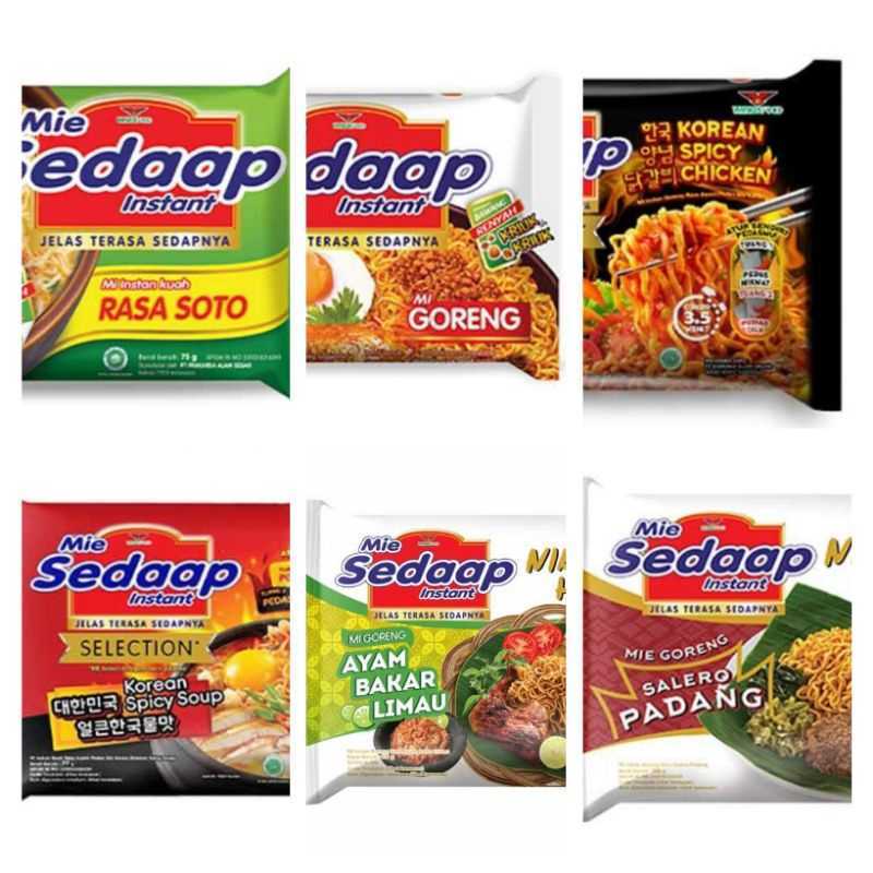 Jual Mie Sedaap Sedap Instant All Variant Kuah Goreng Limau Salero ...
