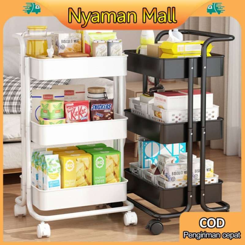 Jual Rak Troli Susun Serbaguna Rak Dapur Stainless Rak Dengan Roda ...