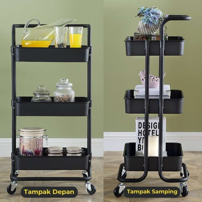Jual Rak Troli Susun Serbaguna Rak Dapur Stainless Rak Dengan Roda ...