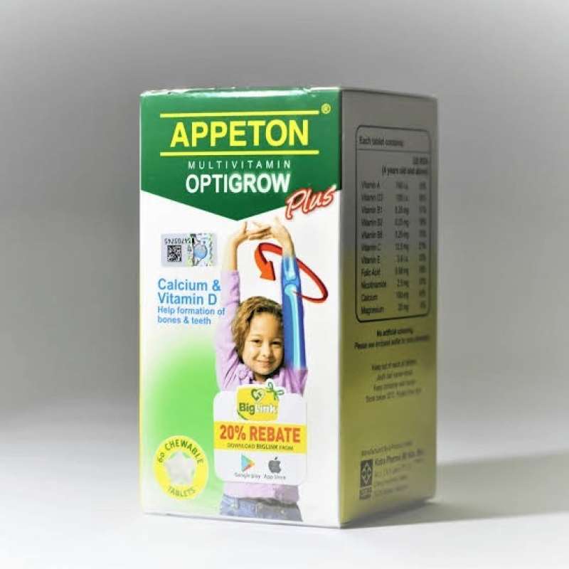 Promo Appeton Multivitamin Optigrow Plus Vitamin Kids Anak | Diskon 10% ...