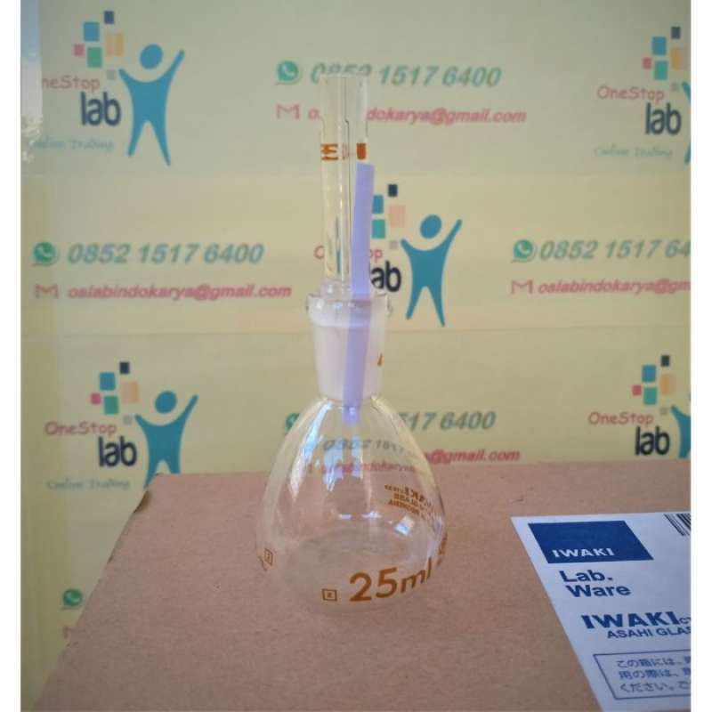 Promo Iwaki Picnometer Uncalibrated 25 Ml Piknometer Tanpa Kalibrasi Diskon 17% di Seller ...