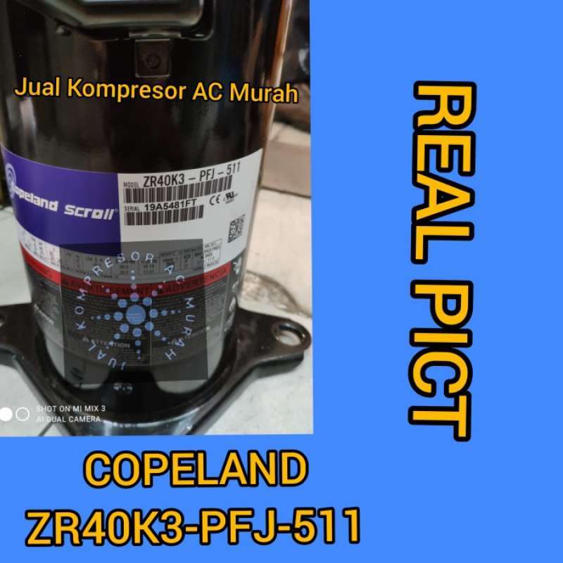 Jual Compressor Copeland Zr40k3-pfj-511 / Kompresor Scroll Zr40 Di ...