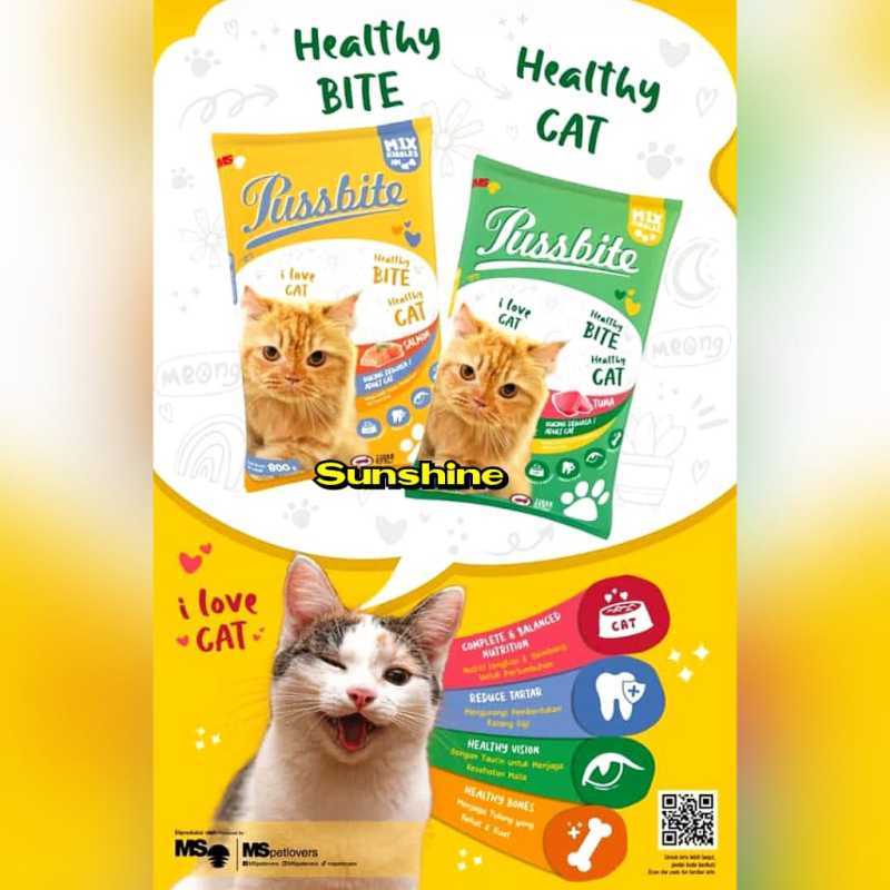 Jual Pussbite Dry Cat Food 800gr - Makanan Kering Kucing di Seller ...