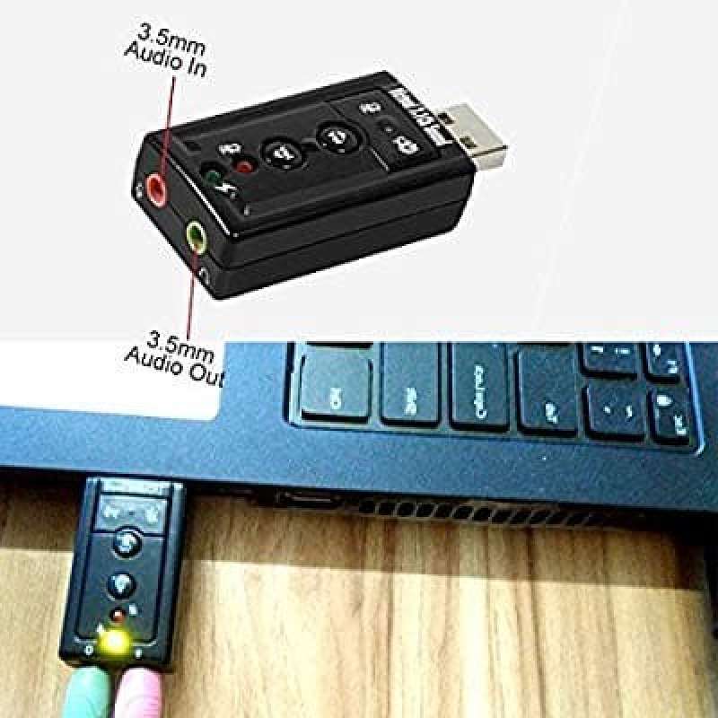 Promo usb sound card adapter for pc computer laptop 7.1 / usb soundcard ...