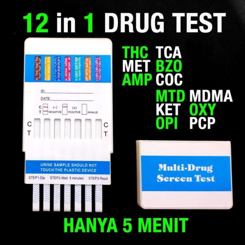 Promo Drug Abuse Test Tes Narkoba-12p Alat Tes Urin Urine Bnn Cepat ...