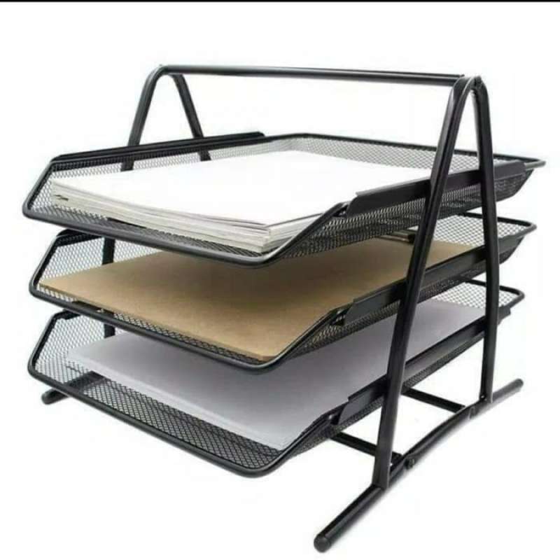 Jual Rak Dokumen Kertas Elevated tray besi 3 susun di Seller AGEYO ...