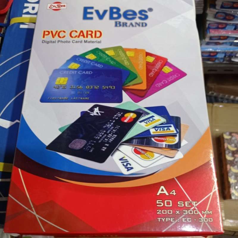 Promo Kertas Pvc Card/Bahan ID Card A4 Isi 50 sheet Evbes Diskon 33% di ...
