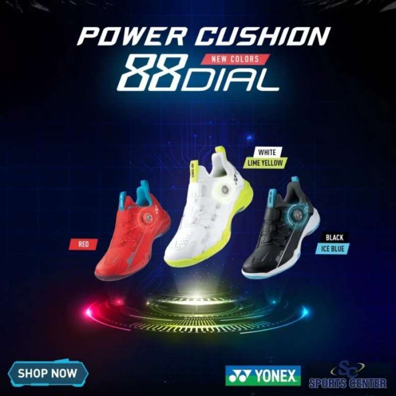 Promo Sepatu Badminton Yonex Power Cushion Shb 88 Dial 2 Red Diskon 20% ...