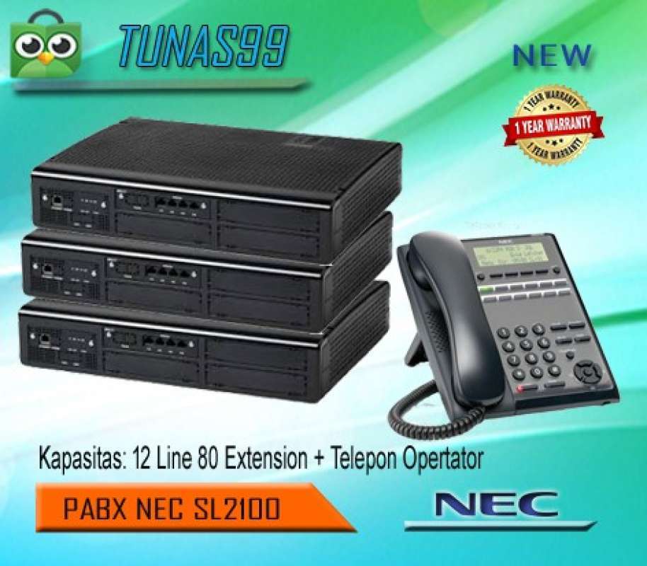 Promo Pabx Nec SL2100 Kapasitas 12 Line Telkom 80 Extensin Analog Diskon 23% di Seller Rocho ...