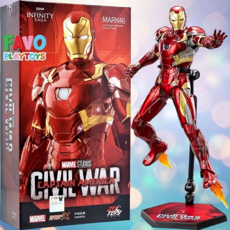 Promo Zd Toys 1/10 Marvel Avengers Civil War Iron Man Mark 46 - Ironman ...