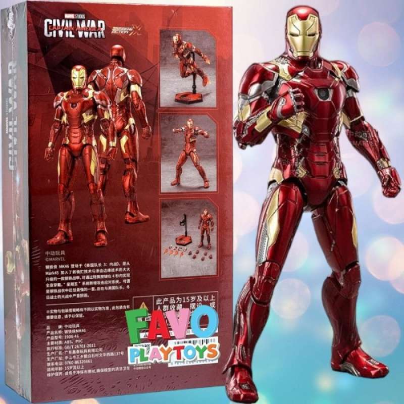 Promo Zd Toys 1/10 Marvel Avengers Civil War Iron Man Mark 46 - Ironman ...