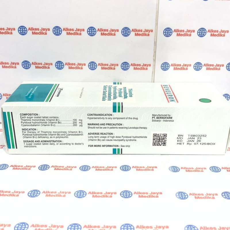 Jual Beneuron Box Isi 10 Strip @ 10 Tablet - Multivitamin B Complex Di ...
