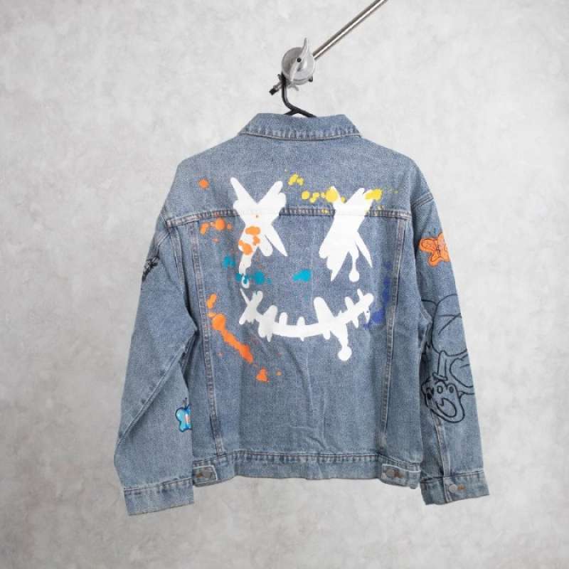 Jual Jaket Ric X Splash Graffiti Denim Jacket 100% Original - M Di ...
