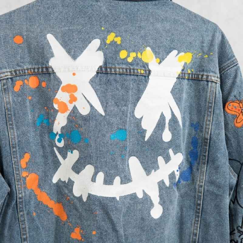 Jual Jaket Ric X Splash Graffiti Denim Jacket 100% Original - M Di ...